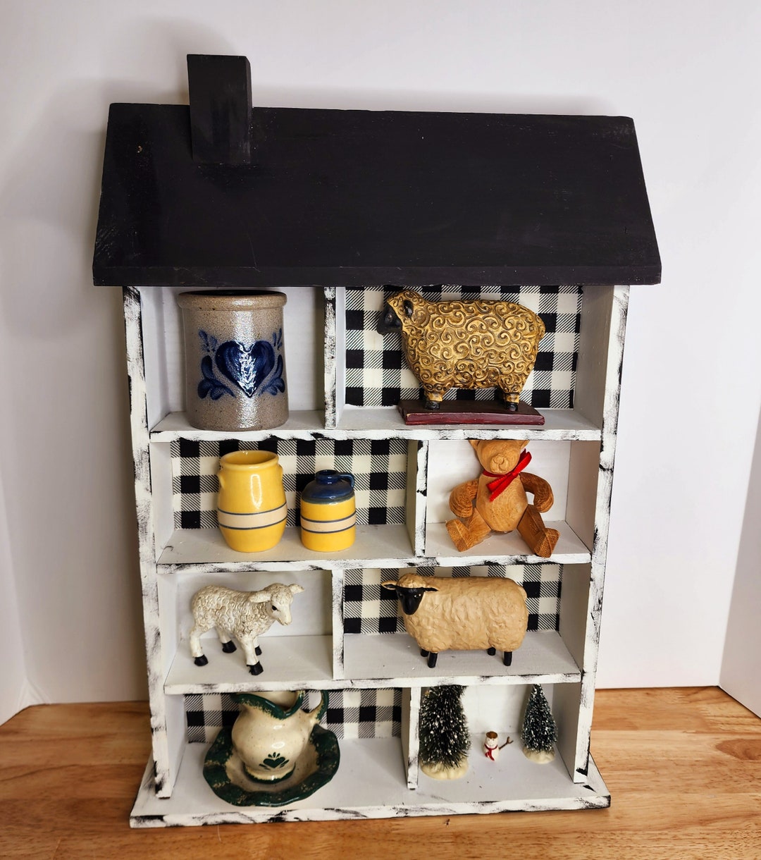 Cottage House Shelf Decor, Miniatures Shelves, With Miniature Items ...