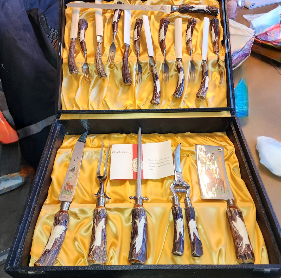 Vintage Anton Wingen Jr. Solingen Germany Rostfrei Engraved Carving and ...