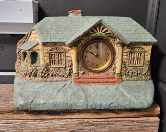 Vintage Bungalow Clock Homestead Clock Lux Clock Co. Waterbury, Conn ...