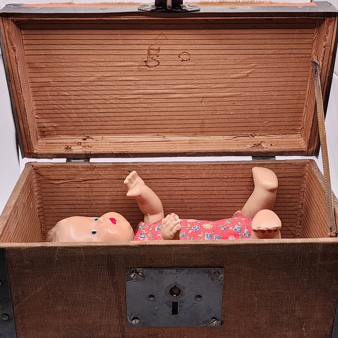 Antique Doll Trunk With Antique Doll - Etsy