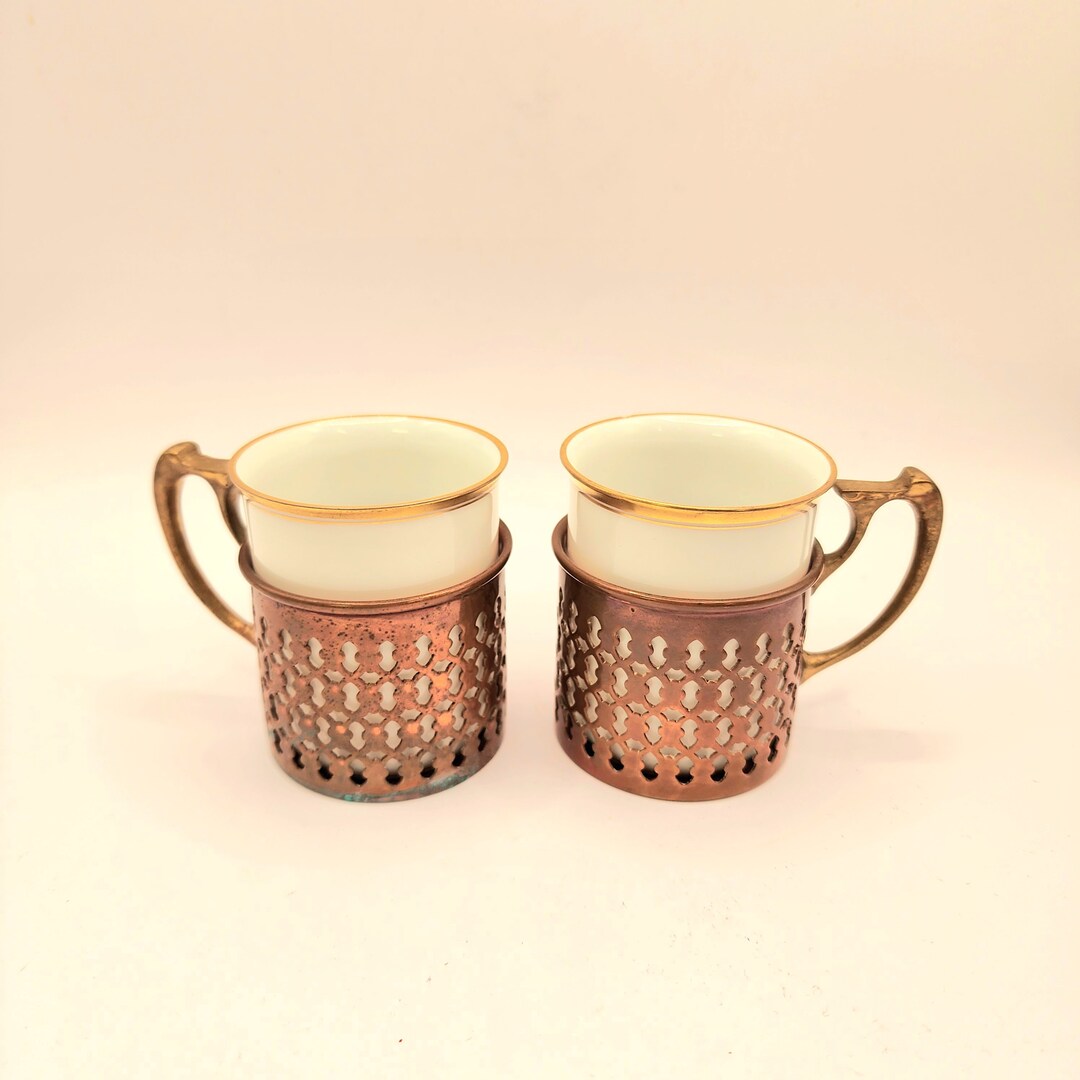 Manning Quality Bowman 62 Brass Copper Cup Holders Cut-outs Espresso ...