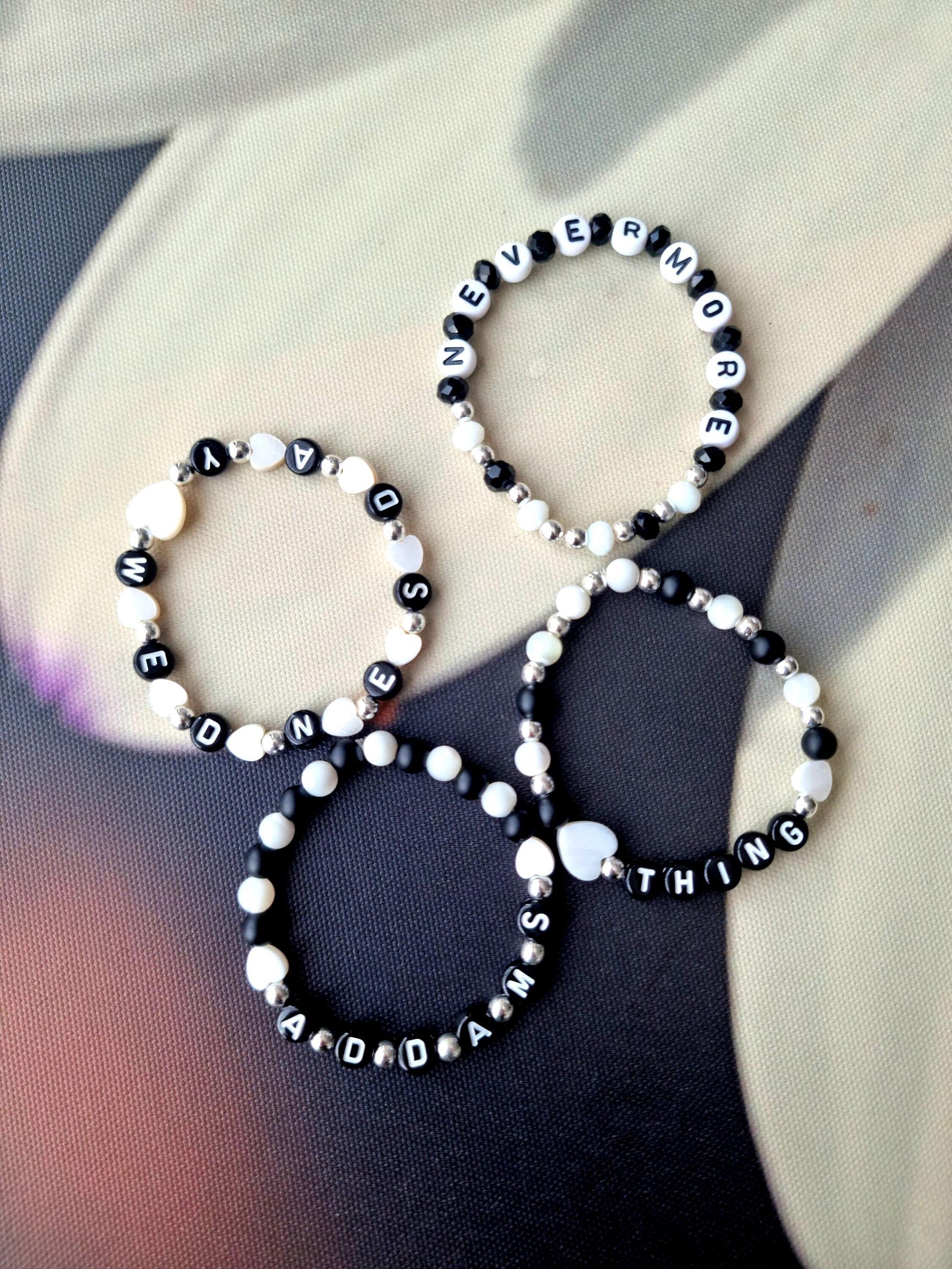 Wednesday Addams Bracelet, Personalized, Wednesday Theme, Custom Made ...