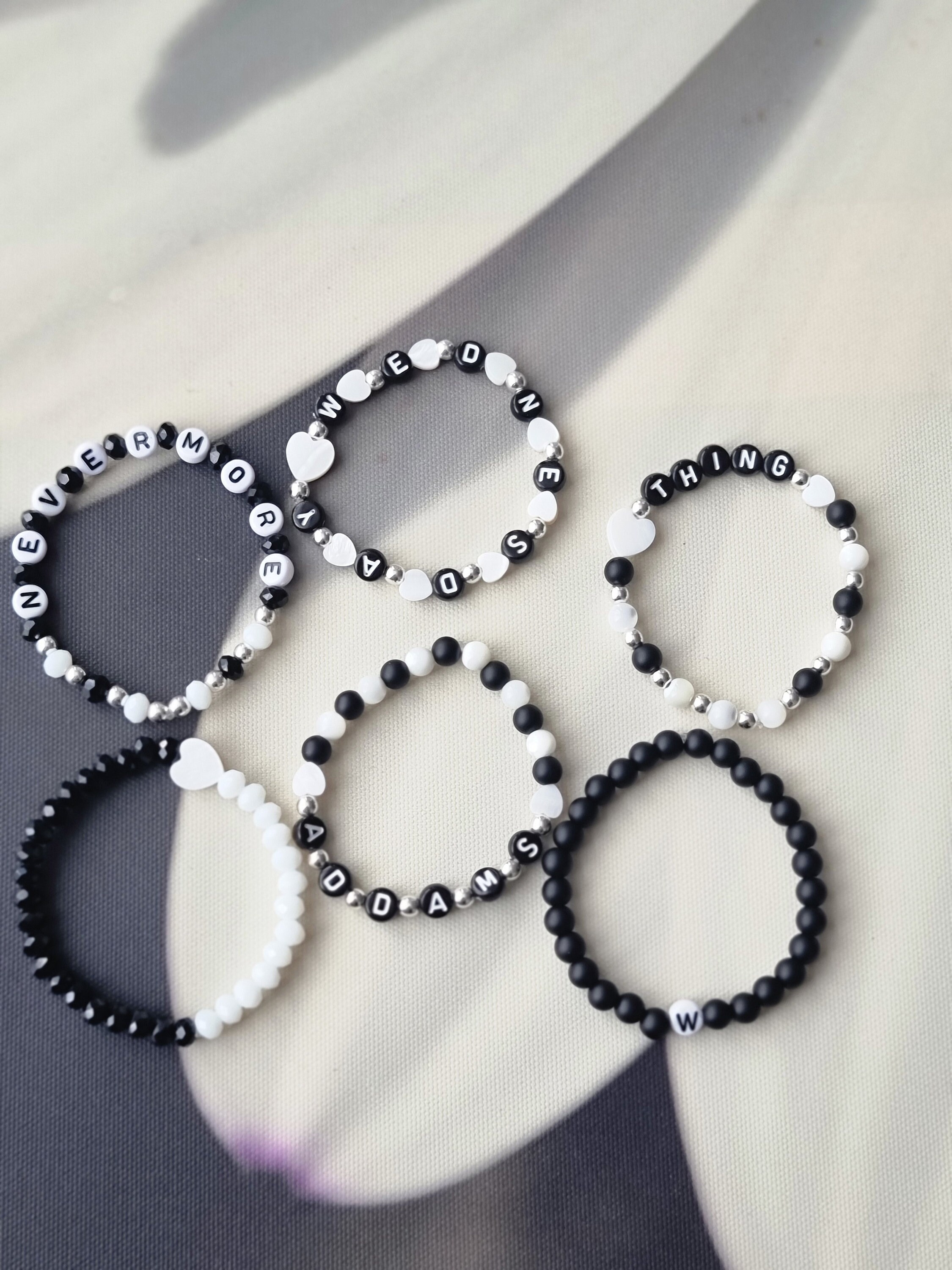 Wednesday Addams Bracelet, Personalized ,wednesday Theme, Custom Made ...