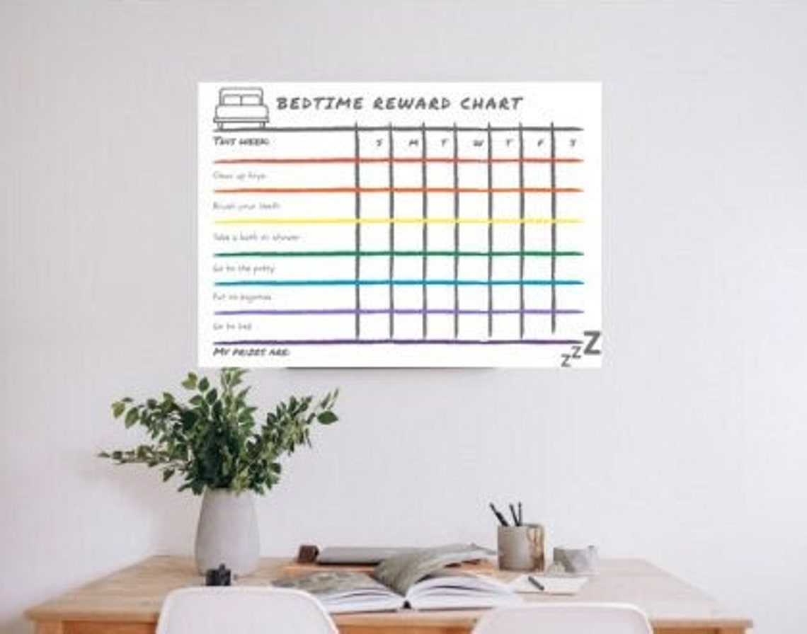 Bedtime Reward Chart - Etsy