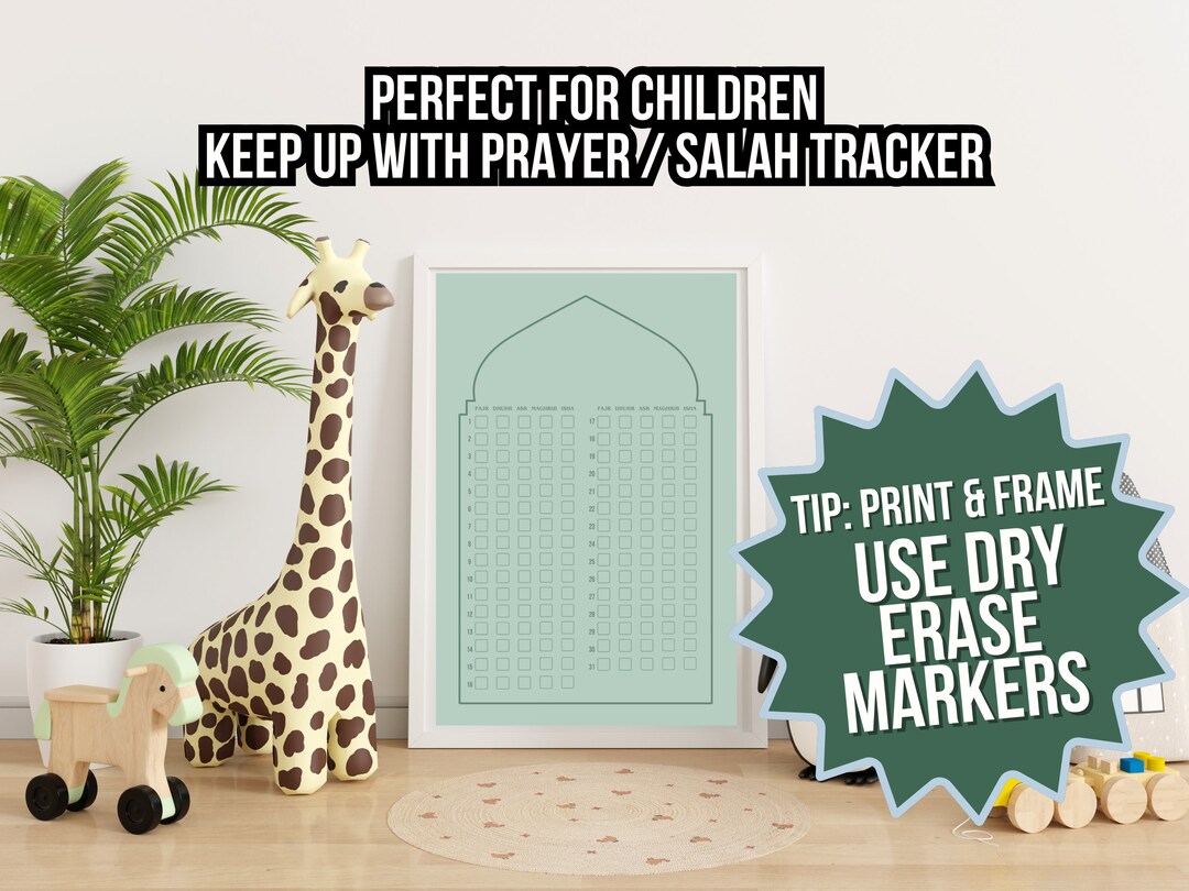 Prayer / Salah Tracker Printable & Digital Use Daily, Weekly Monthly ...