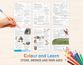 Anglo-saxons & Vikings Printable Colouring Fact File, KS2 History ...