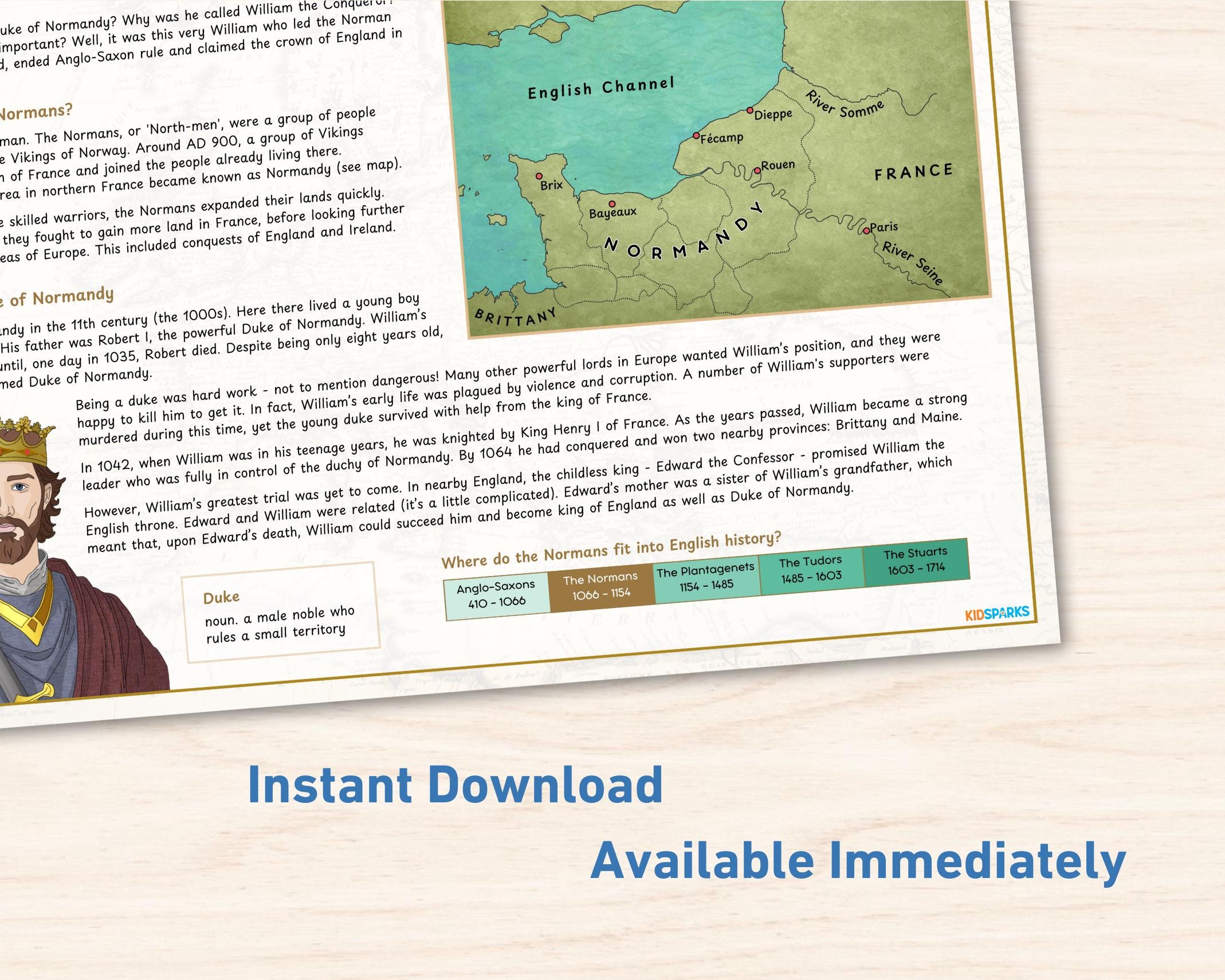 Printable Normans Fact Files | Educate Kids About British Europe ...