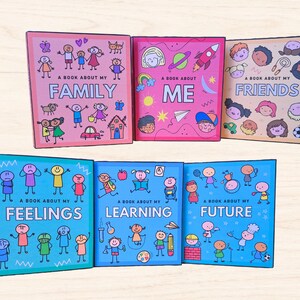 Printable All About Me Mini Books for Kids, Back to School Craft ...