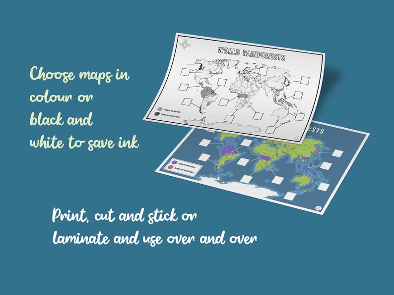 World Maps Activity Pack | Cut Paste Label Geography Learning Education ...