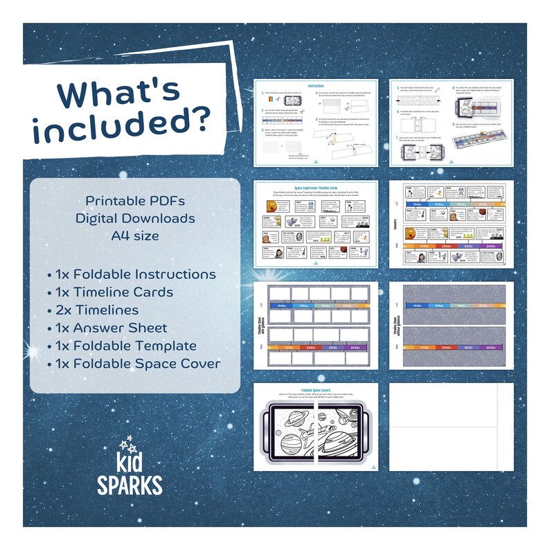 History of Space Exploration Foldable Timeline | Educate About Science ...