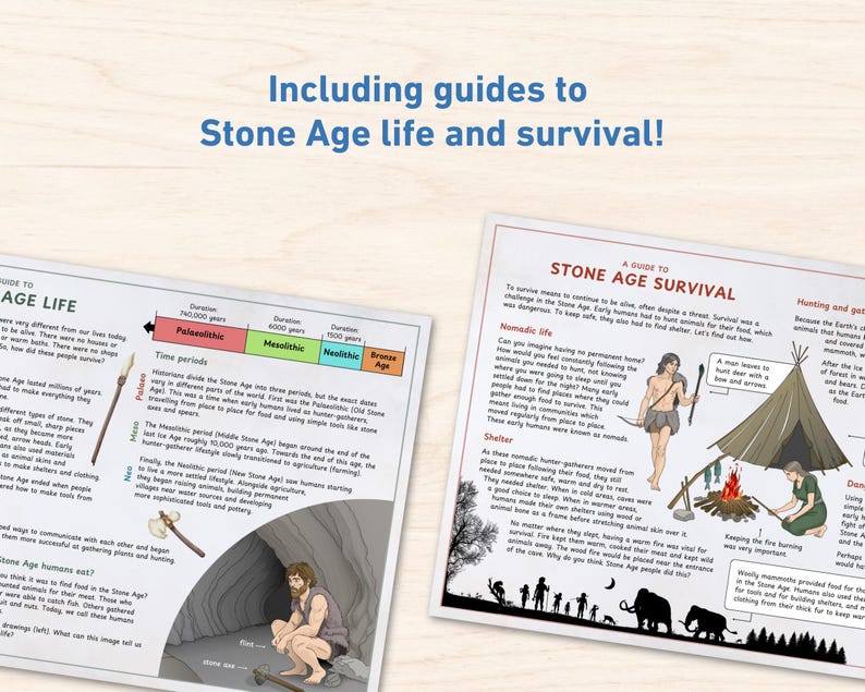 Stone Age Fact Files | Prehistoric Human History Learning Primary ...