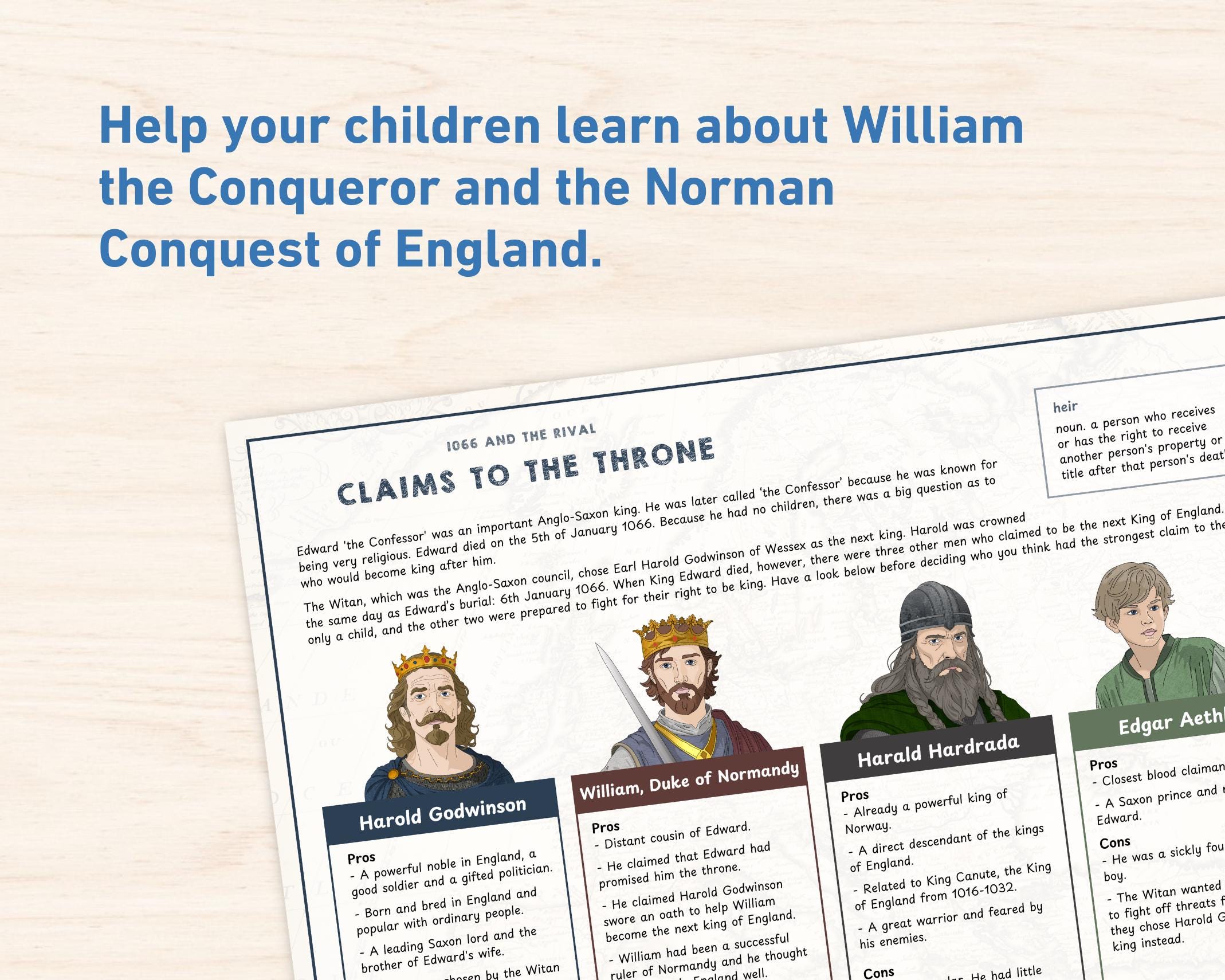 Printable Normans Fact Files | Educate Kids About British Europe ...