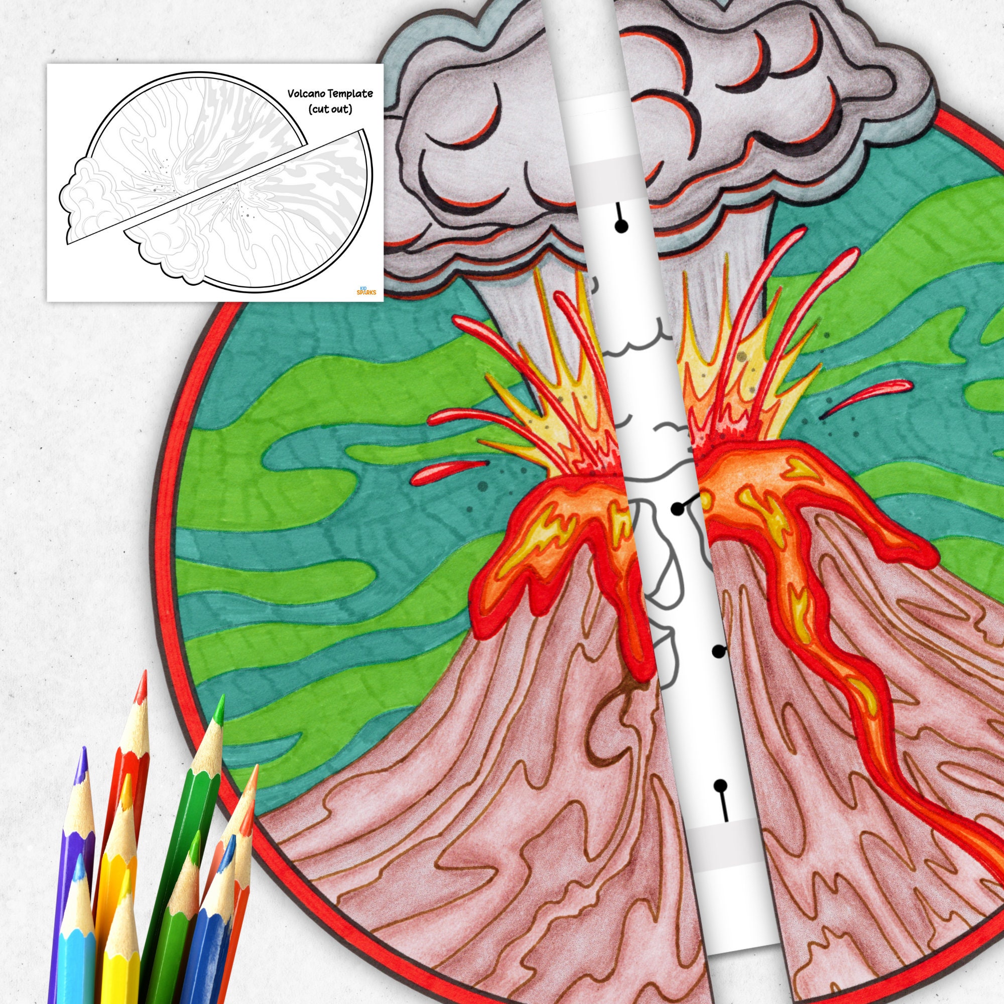 Volcano Foldable Activity | Earth Geography Science Learning Montessori ...