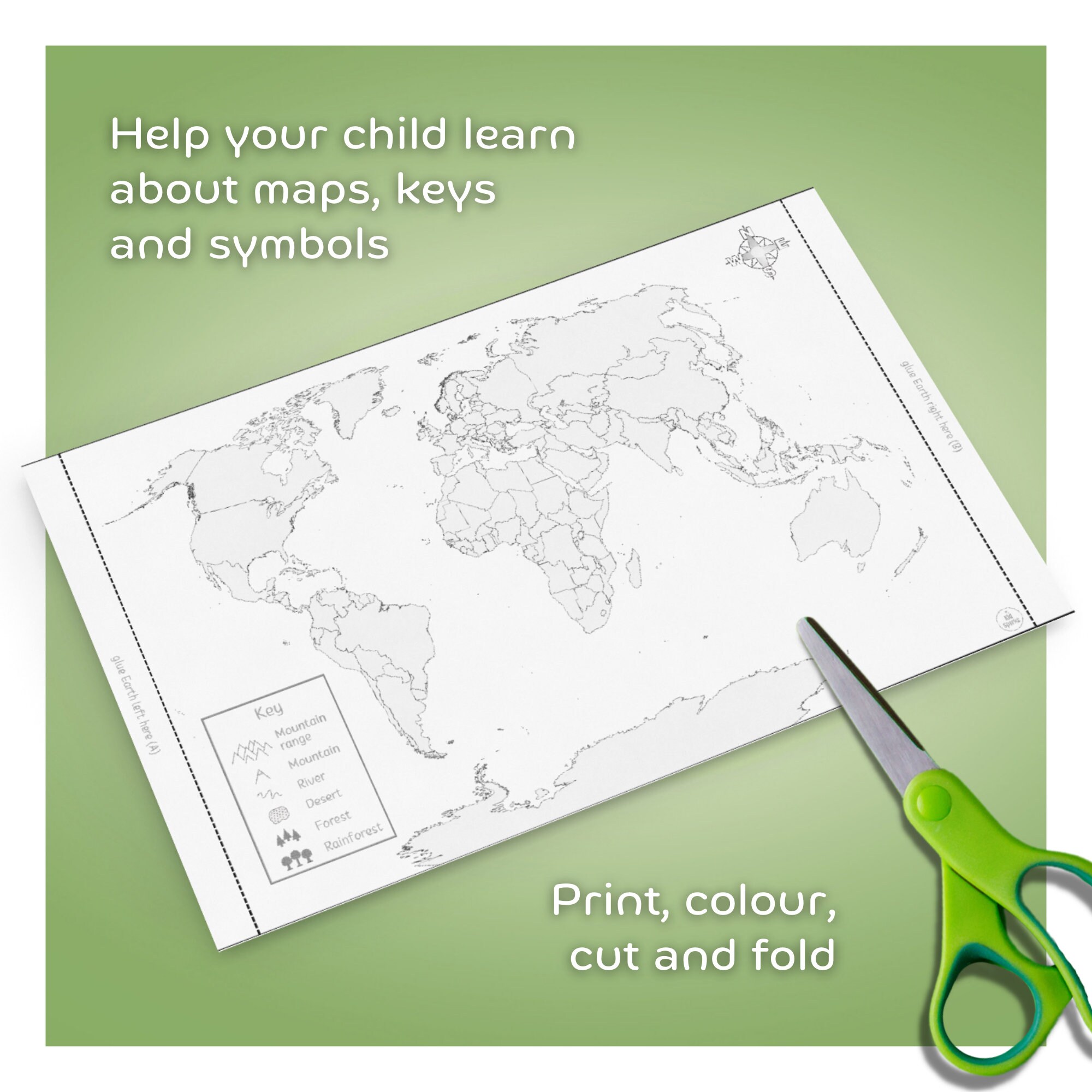 World Map Foldable Activity | Learn About Earth Geography Creatively ...