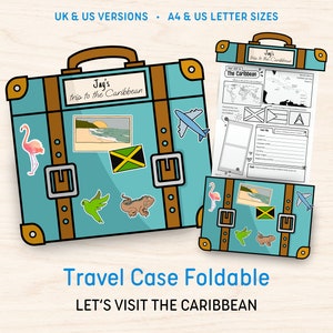 Caribbean Travel Case Foldable | Geography Creative Learning Kids ...