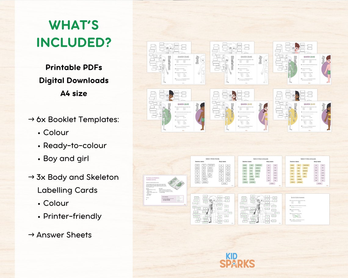 Human Body Skeleton Foldable Activity Science Learning Education ...