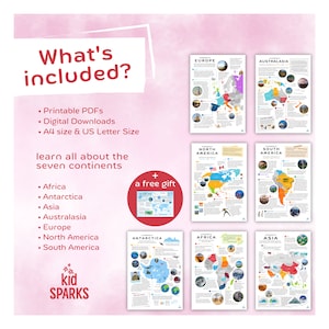 7 Continents Infographics | Geography Fact Files Learning Primary ...