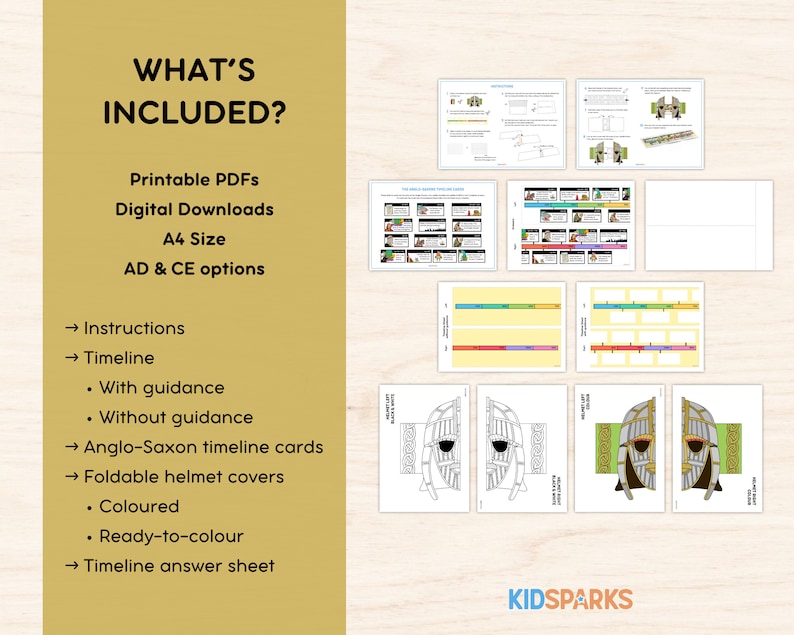 Printable Anglo-saxons Timeline Foldable | AD & CE | Educate About ...