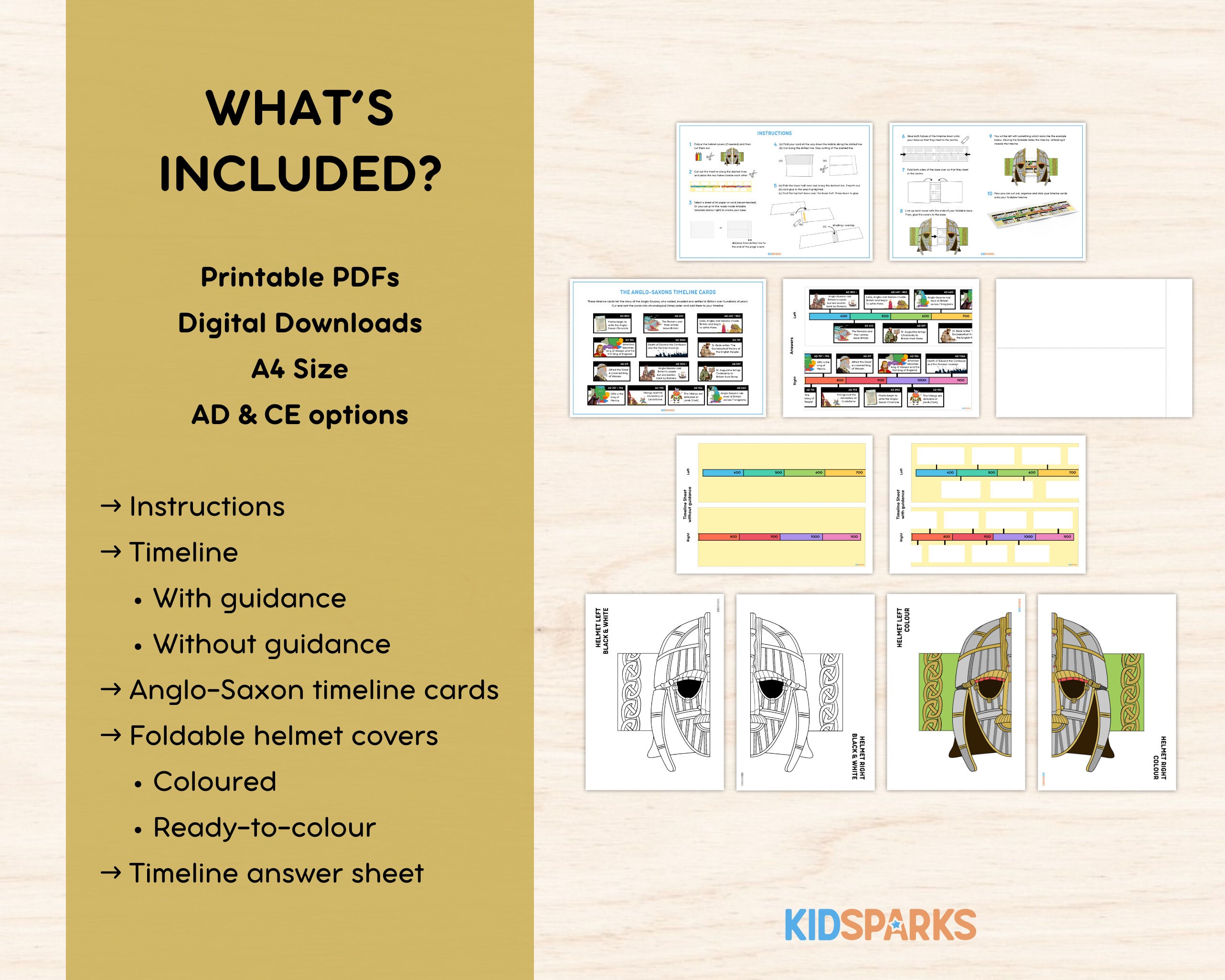Printable Anglo-saxons Timeline Foldable | AD & CE | Educate About ...