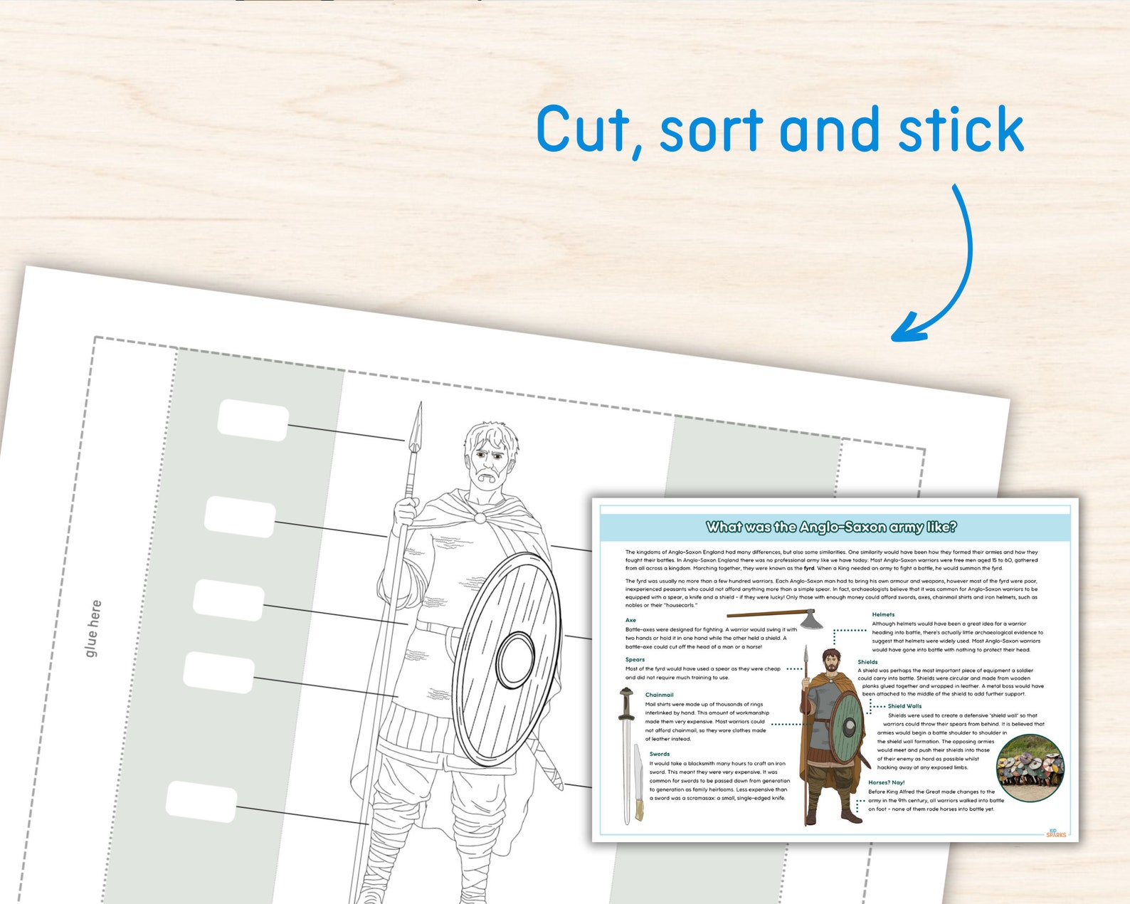Anglo-saxon Warrior Foldable Shield | British History Learning Primary ...