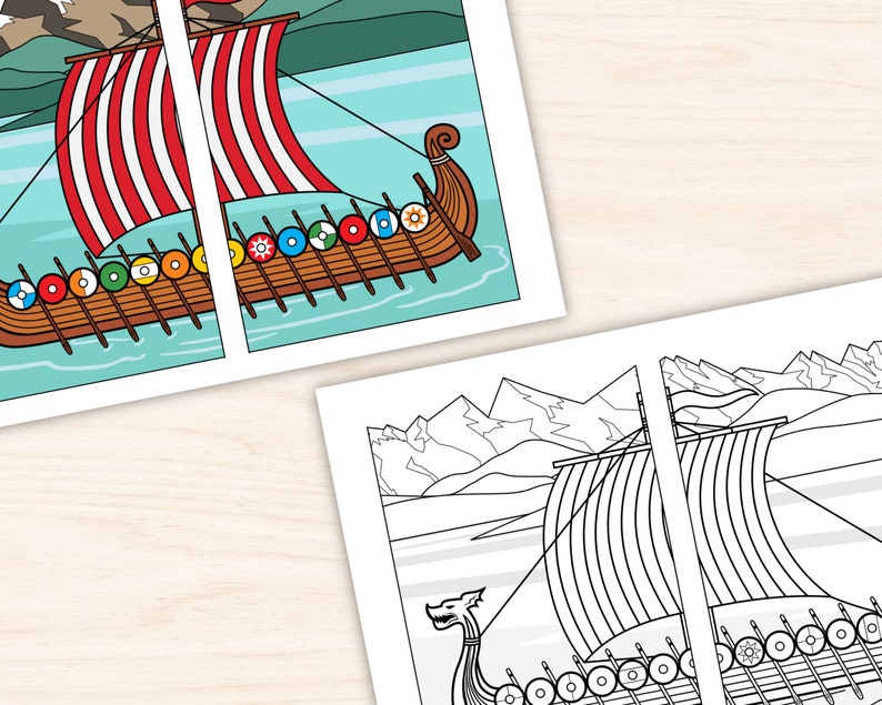 Viking Map & Longship Foldable Activity, Printable History Learning for ...