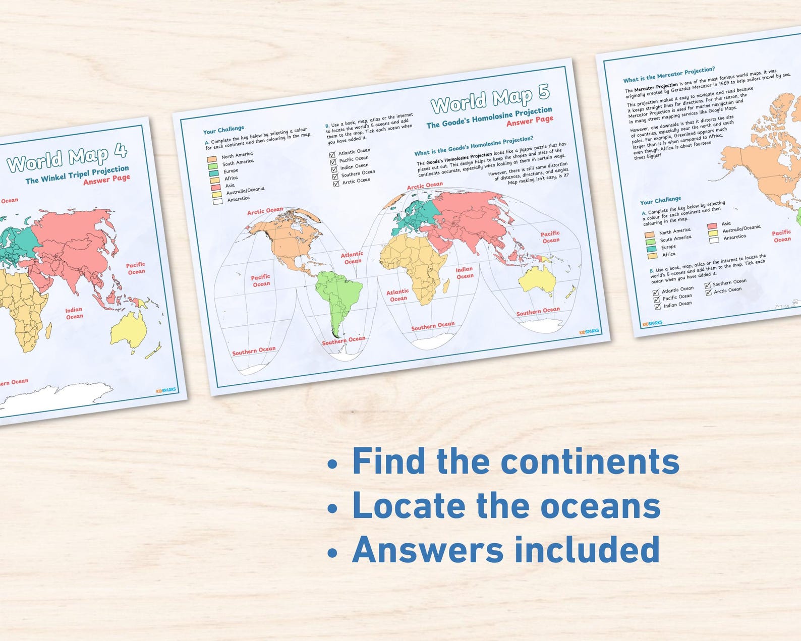 World Maps Printable Colouring Activity, Kids Geography, Map Learning ...