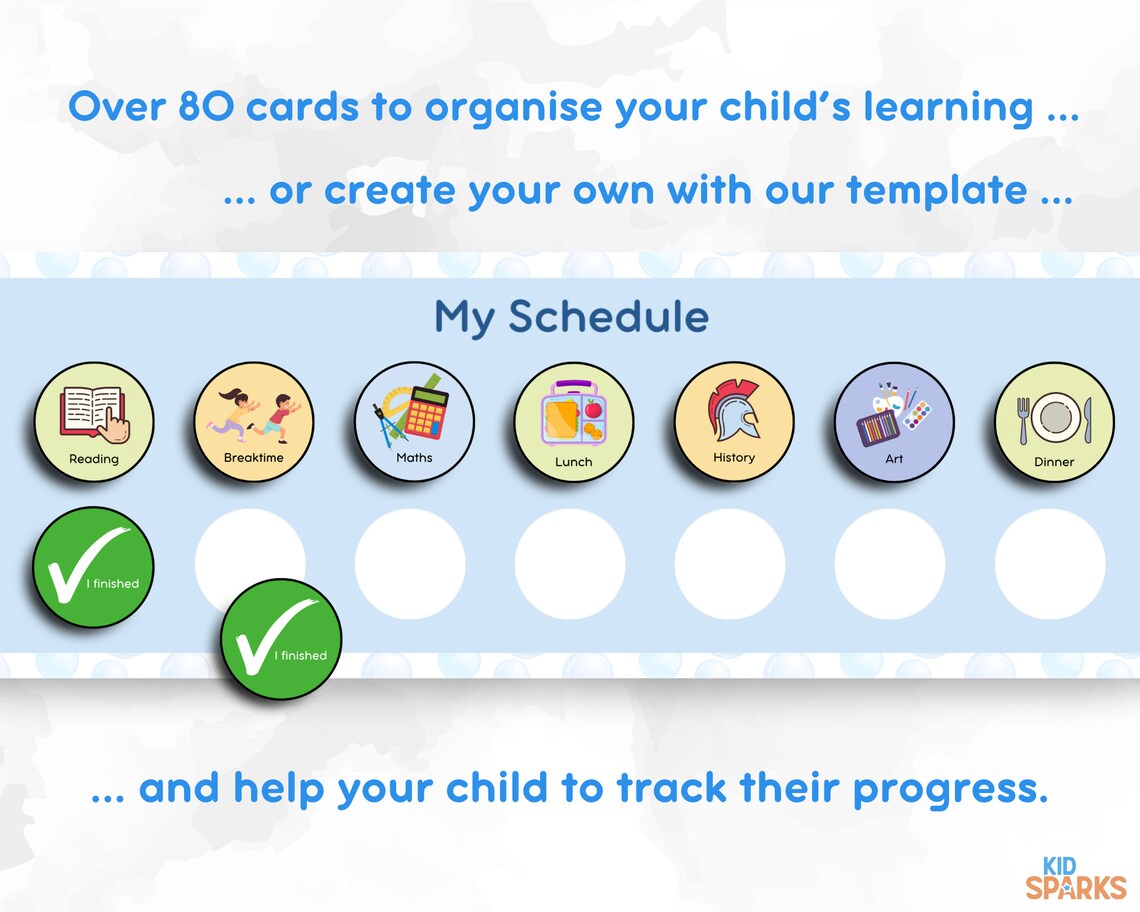 Editable Kids Visual Timetable Children Daily Planner, Kids ...