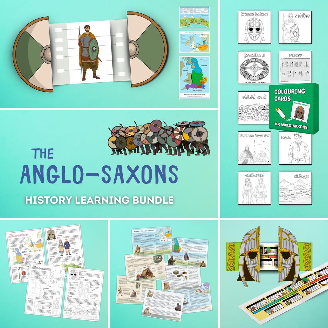 Anglo-saxons History Learning Bundle, Activities, Posters, Flash Cards ...