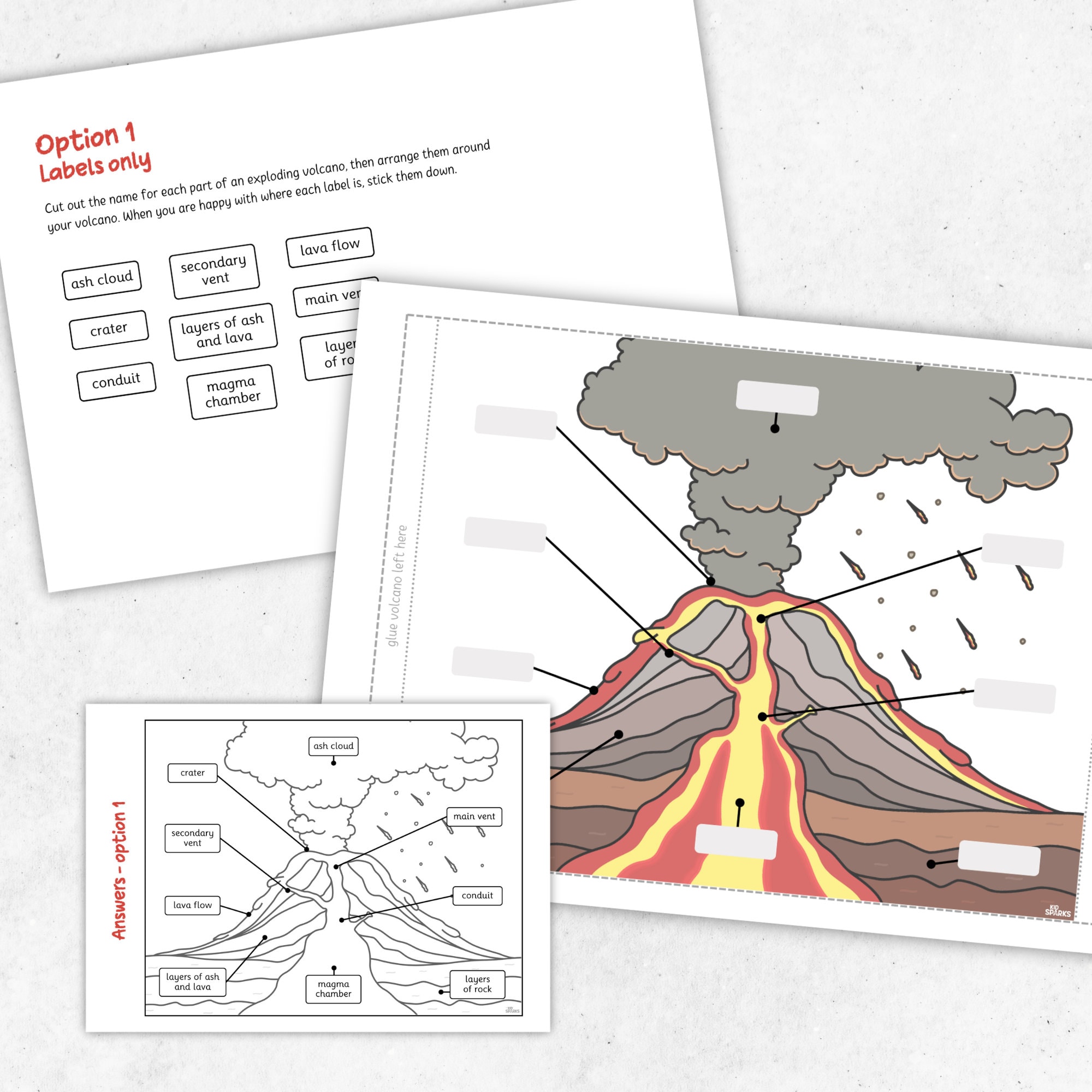 Volcano Foldable Activity | Earth Geography Science Learning Montessori ...
