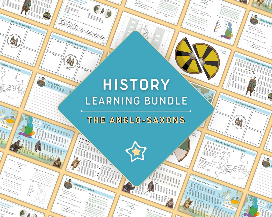 Anglo-saxons Learning BUNDLE, Fact File Comprehension Foldable Posters ...