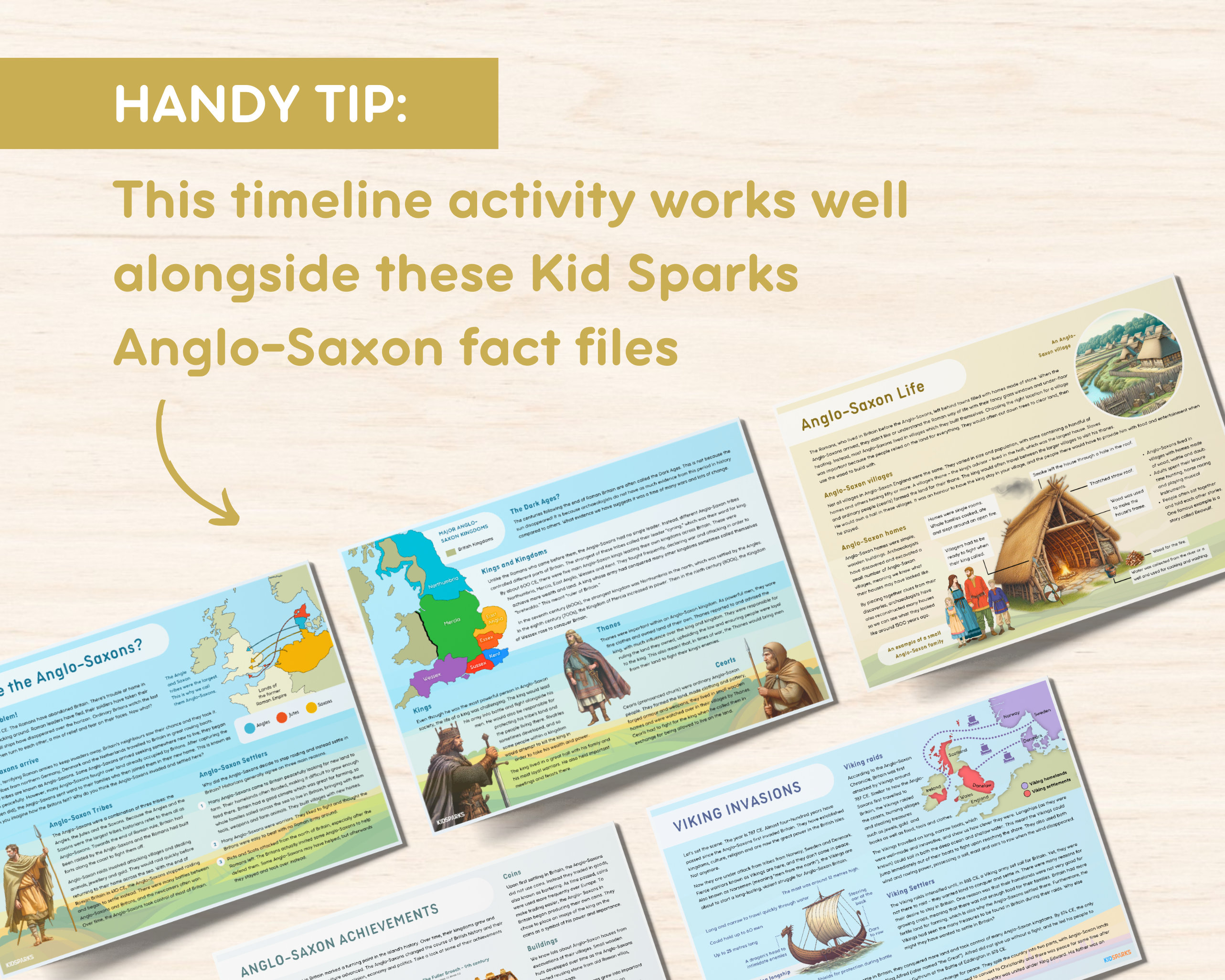 Printable Anglo-saxons Timeline Foldable AD & CE Educate About British ...