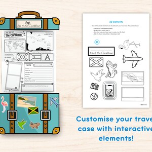 Caribbean Travel Case Foldable | Geography Creative Learning Kids ...