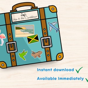 Caribbean Travel Case Foldable | Geography Creative Learning Kids ...