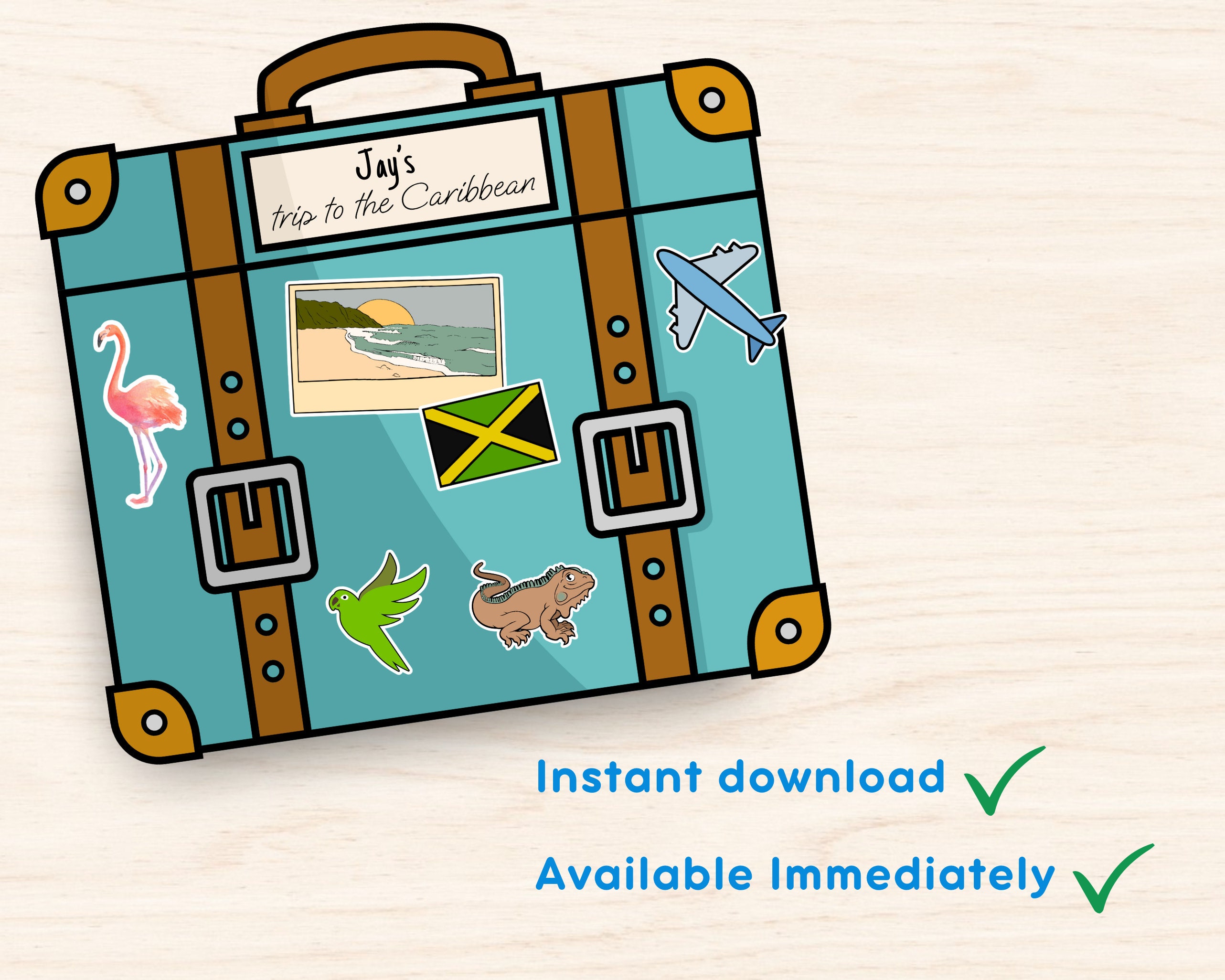 Caribbean Travel Case Foldable | Geography Creative Learning Kids ...