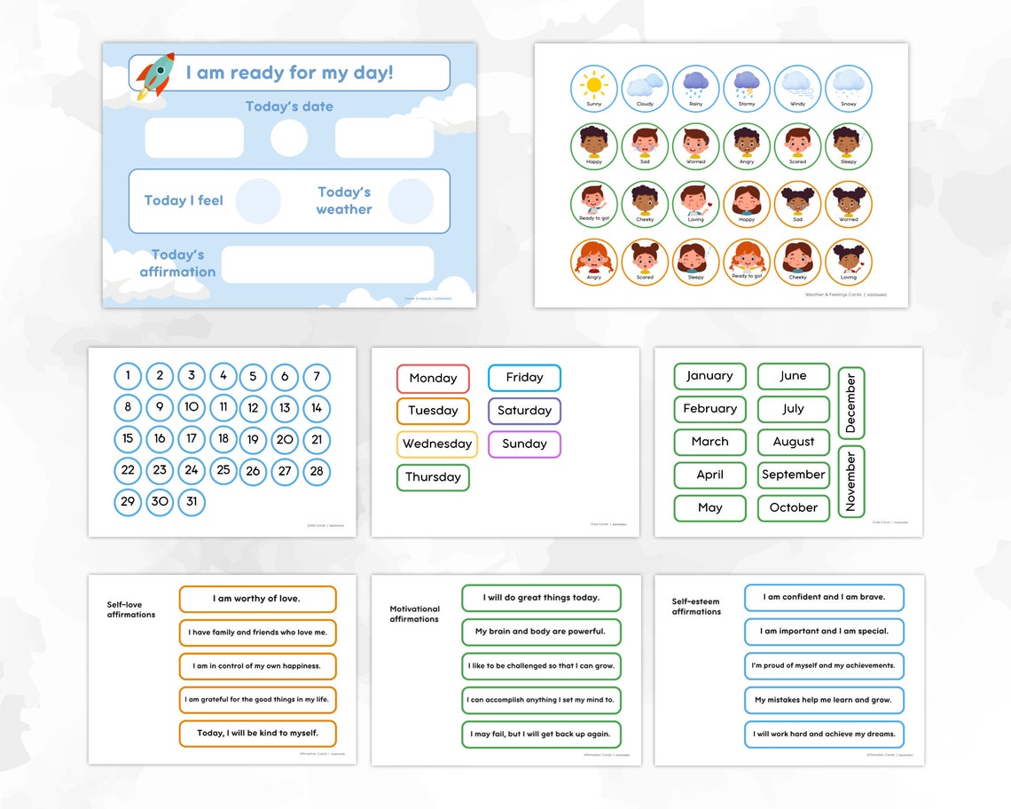 Editable Morning Chart | Kids Ready for My Day Chart, Visual Morning ...