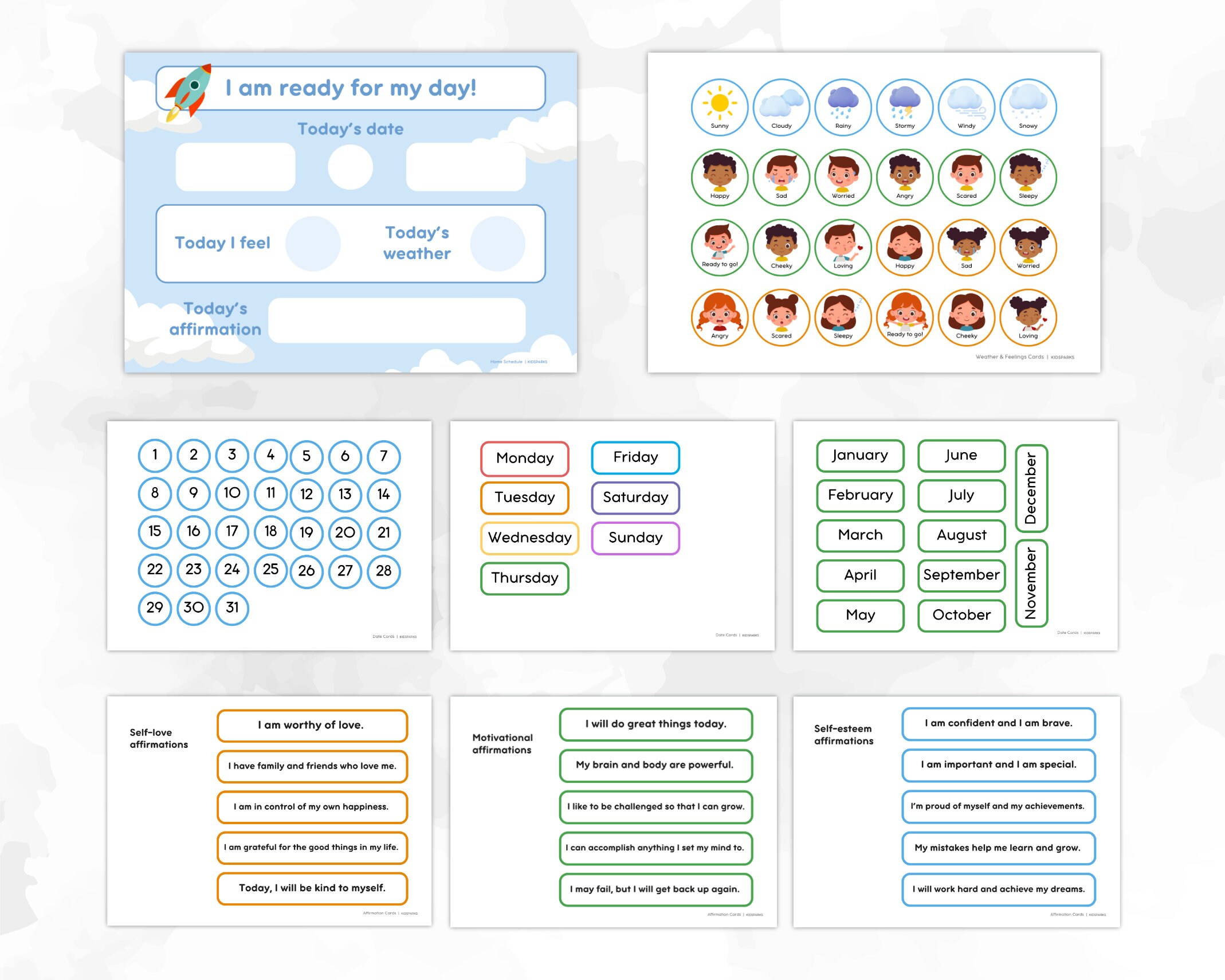 Editable Morning Chart Kids Ready for My Day Chart, Visual Morning ...