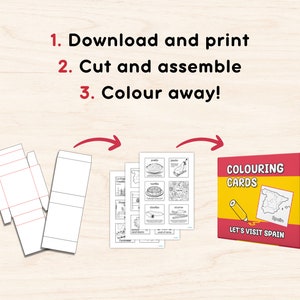 Visit Spain Flash Cards Activity | Colouring Activity Educate About ...