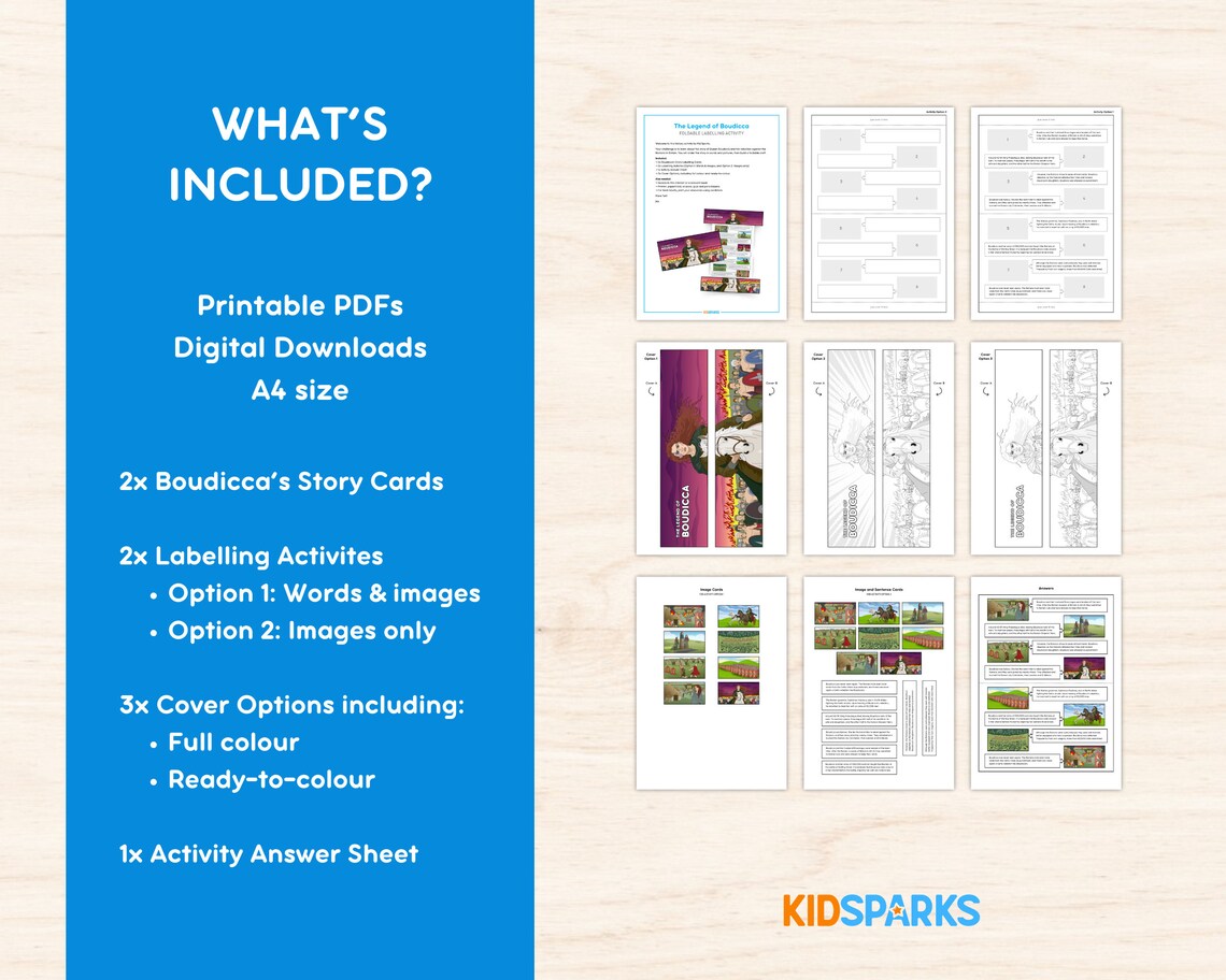 Boudicca Foldable Activity | Order Story Printable, Kids History ...