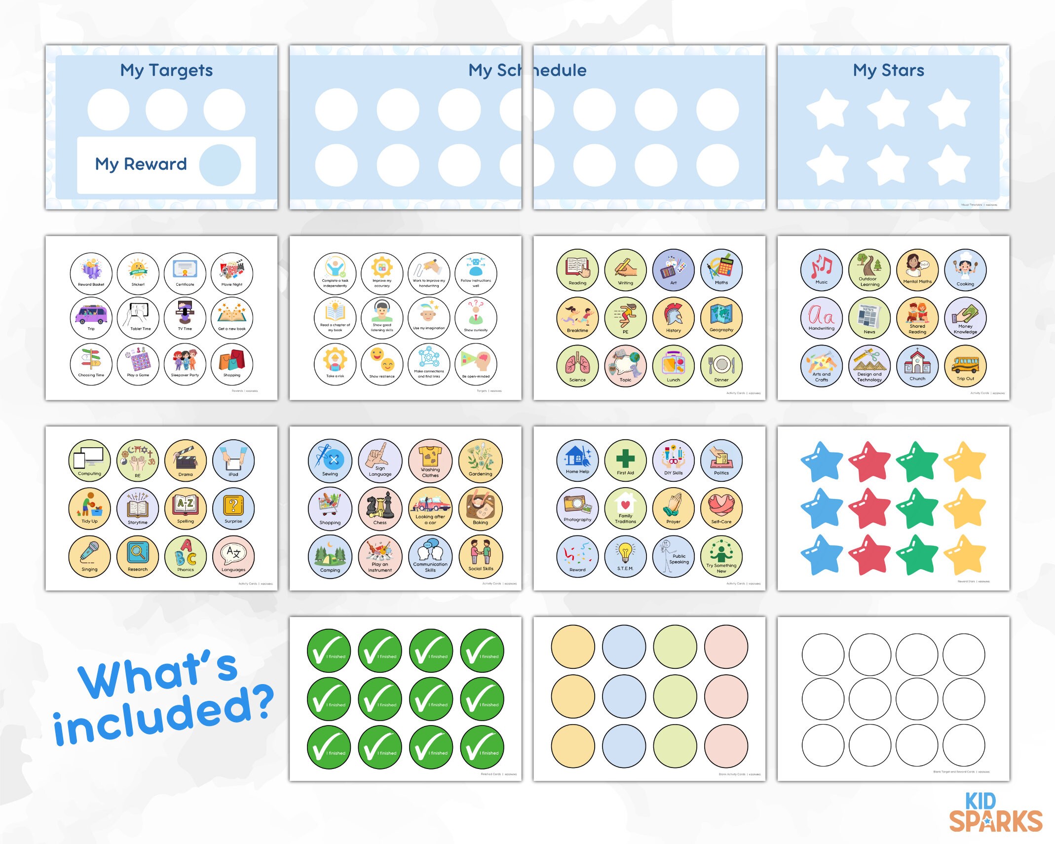 Editable Kids Visual Timetable Children Daily Planner, Kids ...