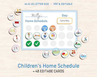 Editable Kids Visual Timetable Children Daily Planner, Kids ...