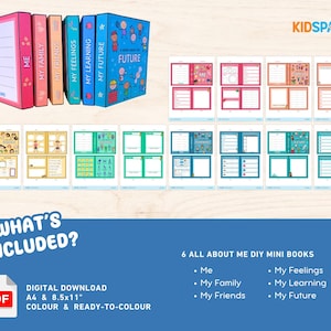 Printable All About Me Mini Books for Kids, Back to School Craft ...