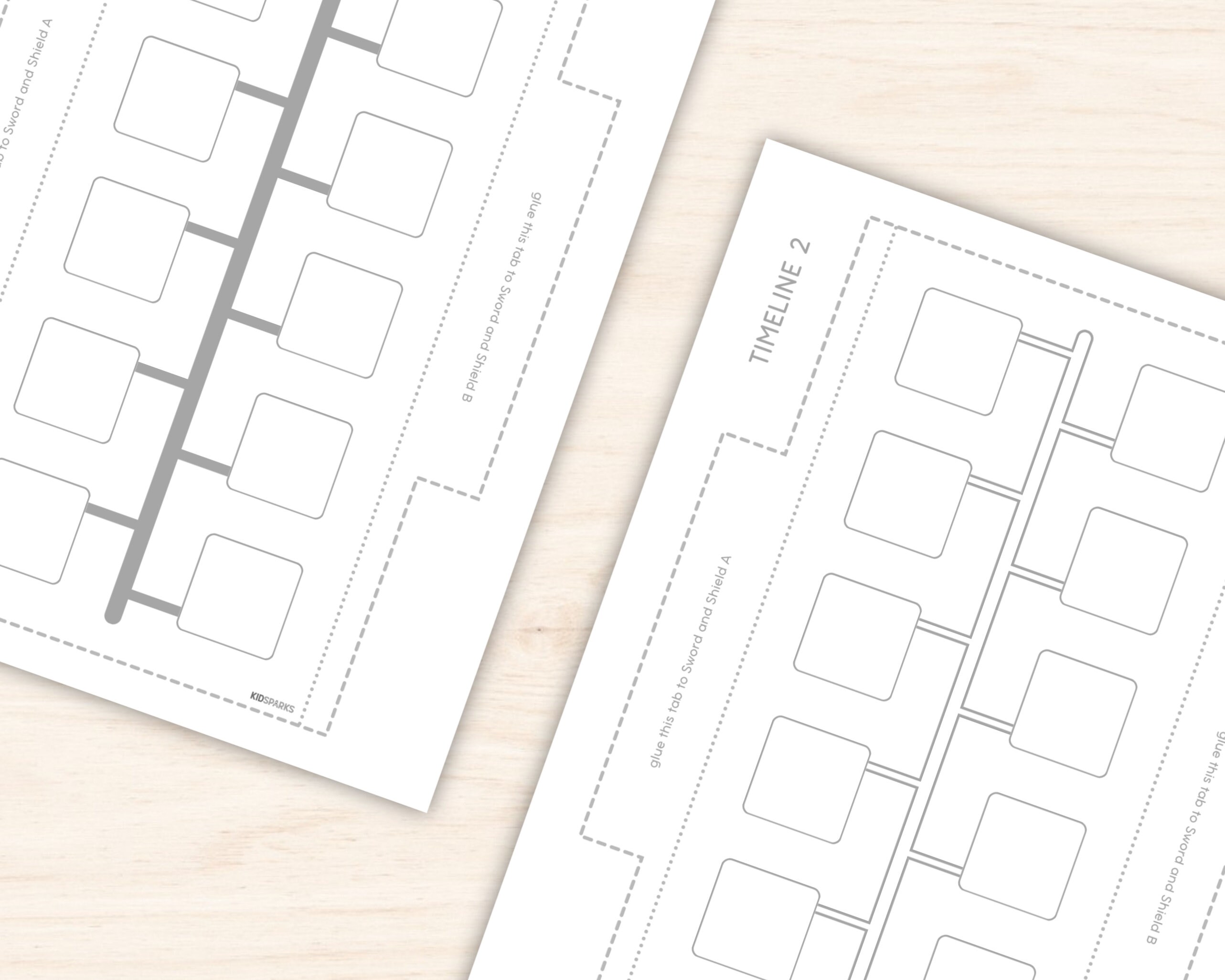 Printable Vikings Foldable Timeline, AD & CE, Sword and Shield, Educate ...