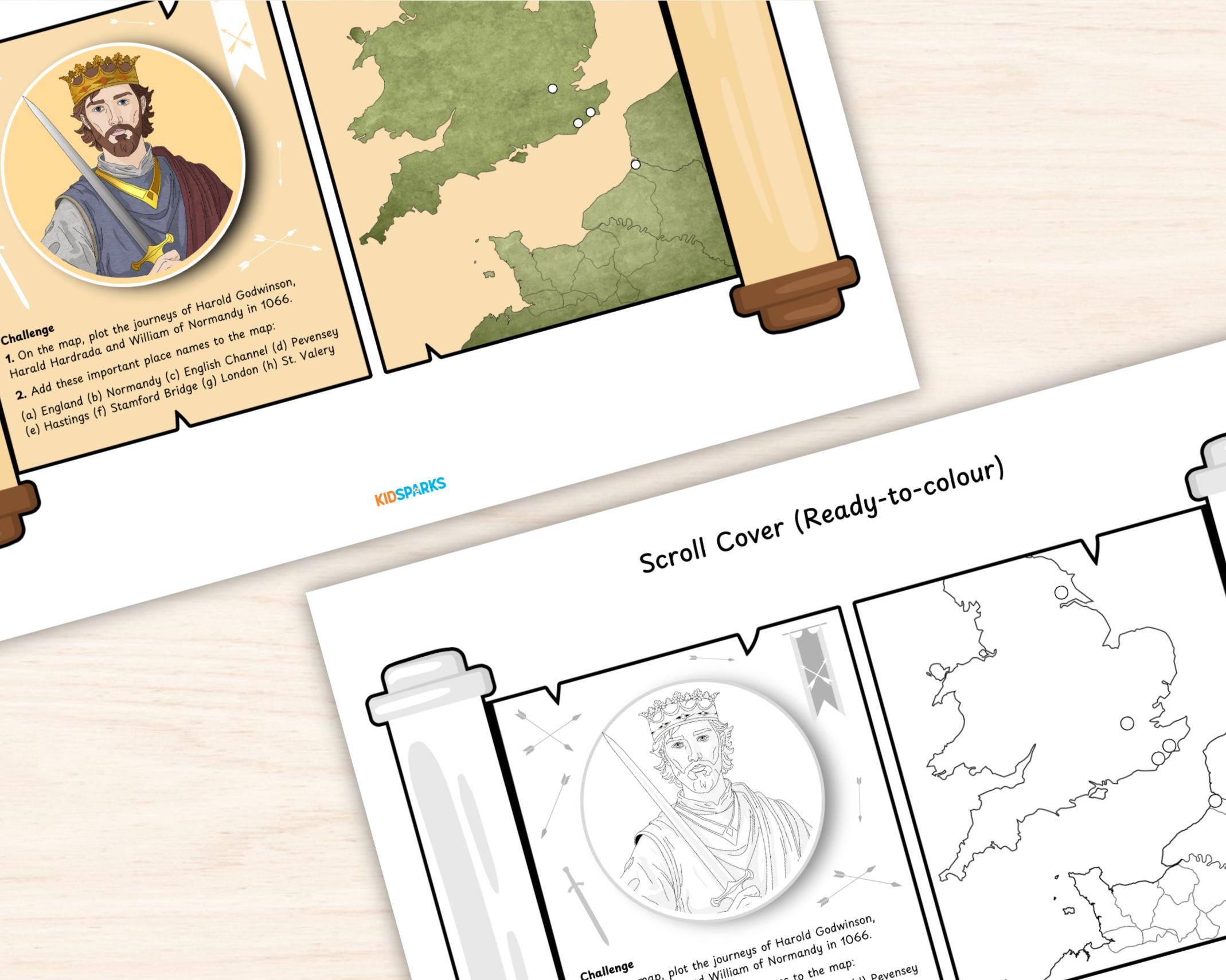 Printable Norman Conquest Foldable Timeline, Educate Kids About British ...