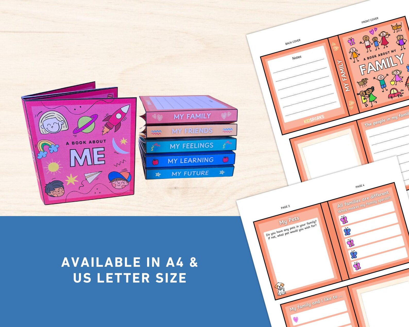 Printable All About Me Mini Books for Kids, Back to School Craft ...