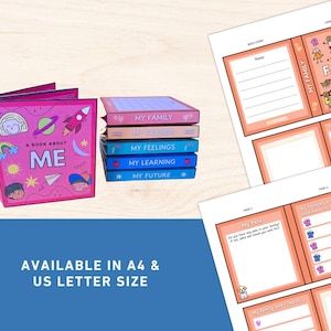 Printable All About Me Mini Books for Kids, Back to School Craft ...