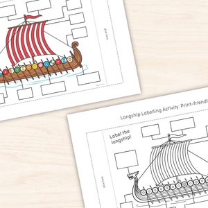 Viking Map & Longship Foldable Activity, Printable History Learning for ...