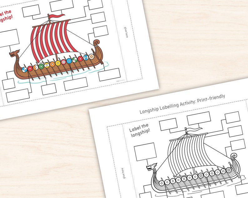 Viking Map & Longship Foldable Activity, Printable History Learning for ...