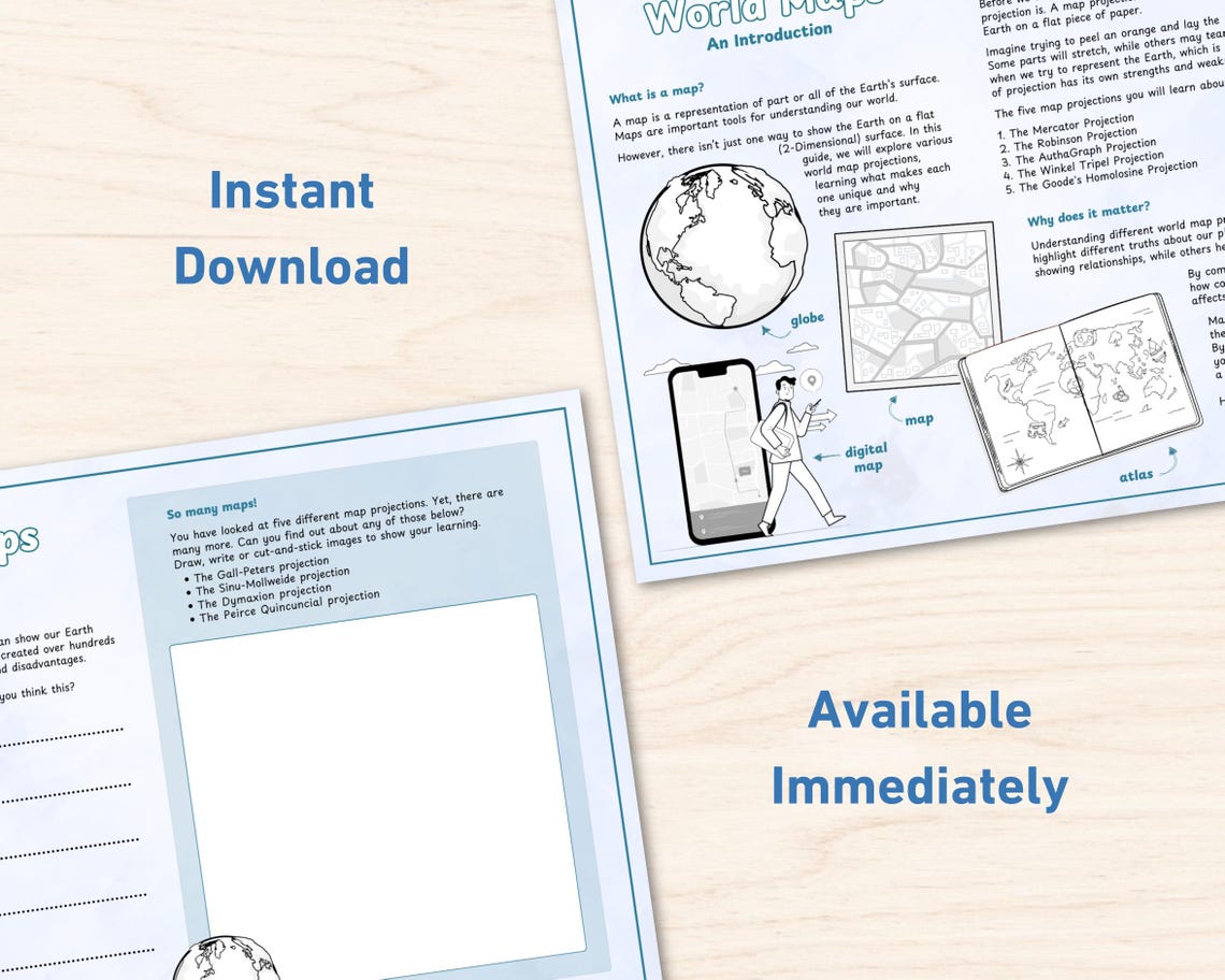 World Maps Printable Colouring Activity, Kids Geography, Map Learning ...