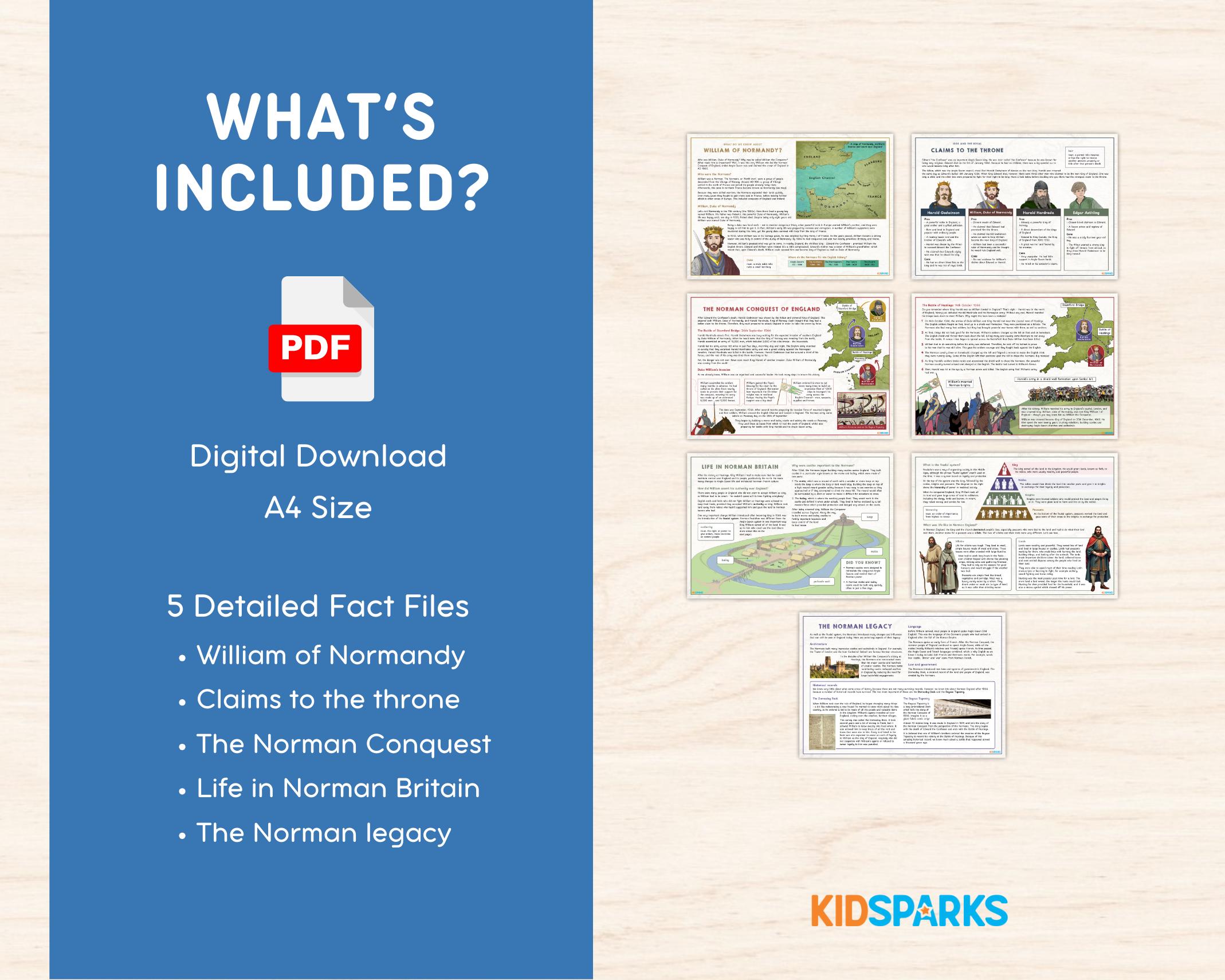 Printable Normans Fact Files | Educate Kids About British Europe ...