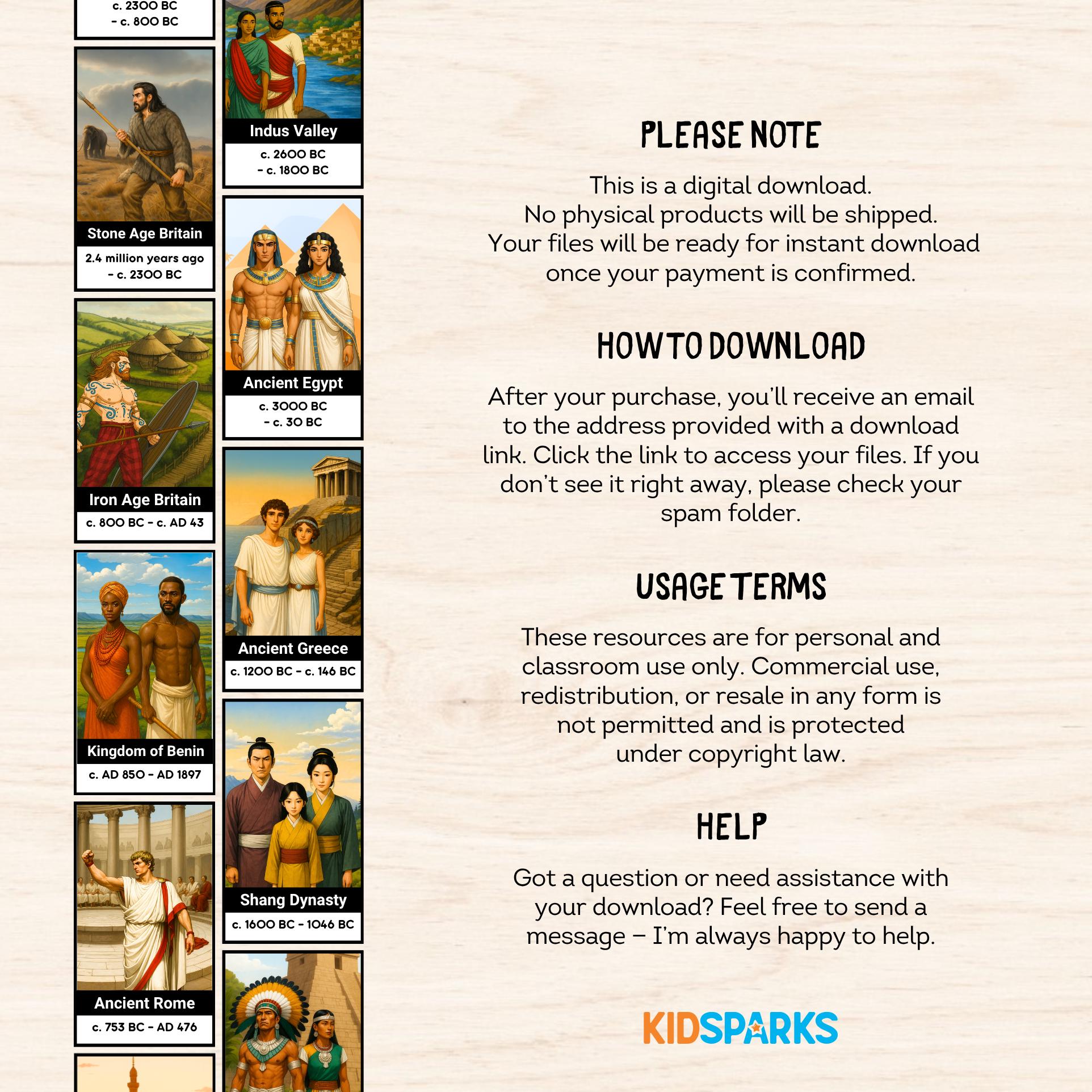 Ancient Civilisations Foldable Timeline, Educate Kids Ancient History ...